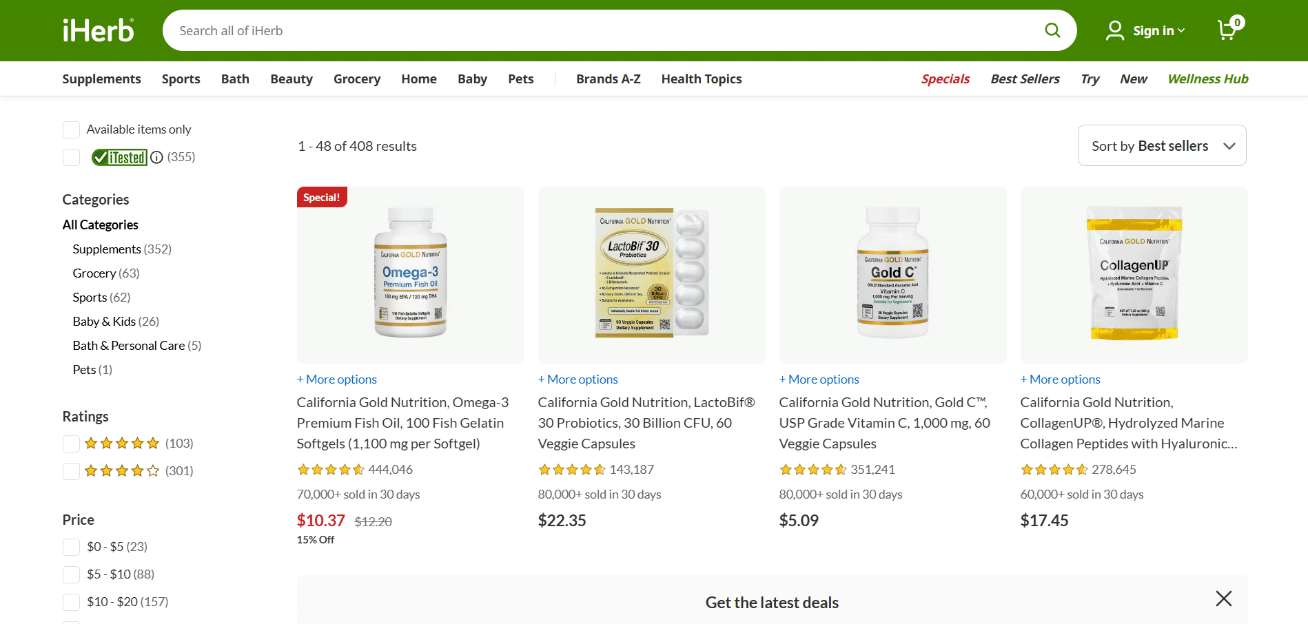 California Gold Nutrition: A Premium Brand Owned by iHerb